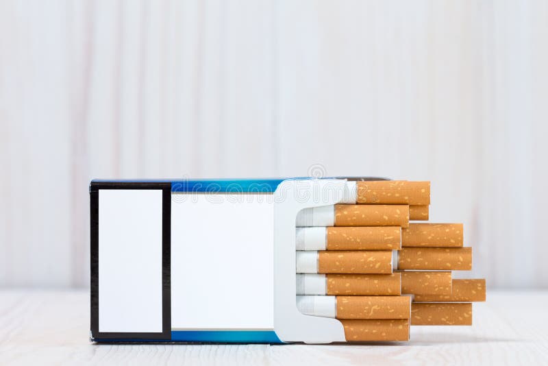Open pack of cigarettes stock image. Image of drugs, habit - 36919405