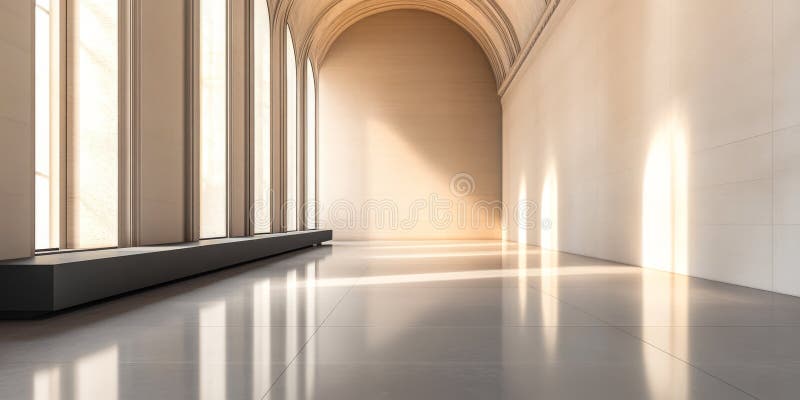 Open Gallery Space with Natural Light and Modern Architecture in a ...