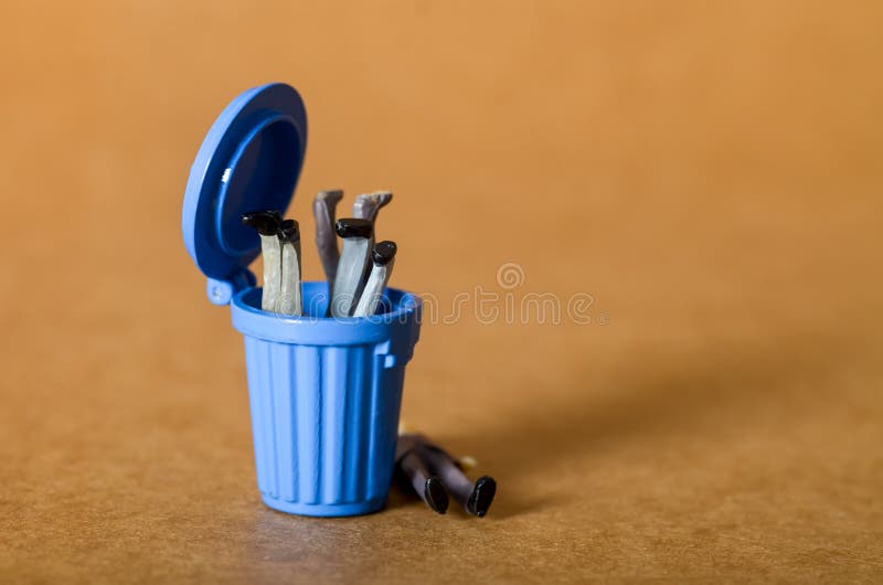 Open Garbage Bin As Visual Metaphor for Failed Business Decisions Stock ...