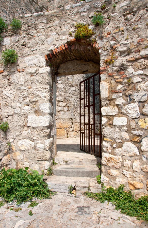 Open medieval castle gate stock photo. Image of ancient - 7908908