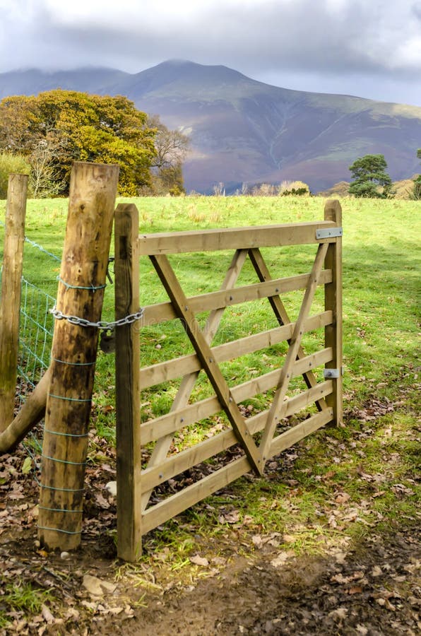 Countryside Gate On The Sussex Southdowns In England. Stock Photo ...