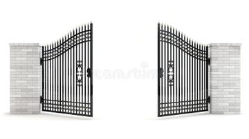 Open Wrought Iron Gate Stock Illustrations – 109 Open Wrought Iron Gate ...