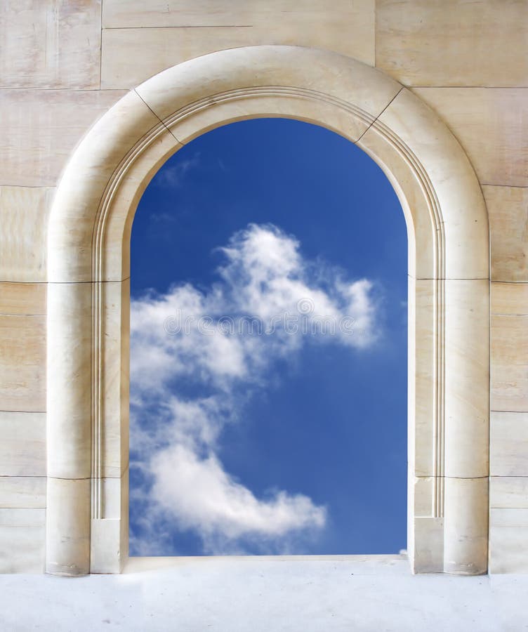 Open gate to blue sky stock image. Image of freedom, gate - 14400669