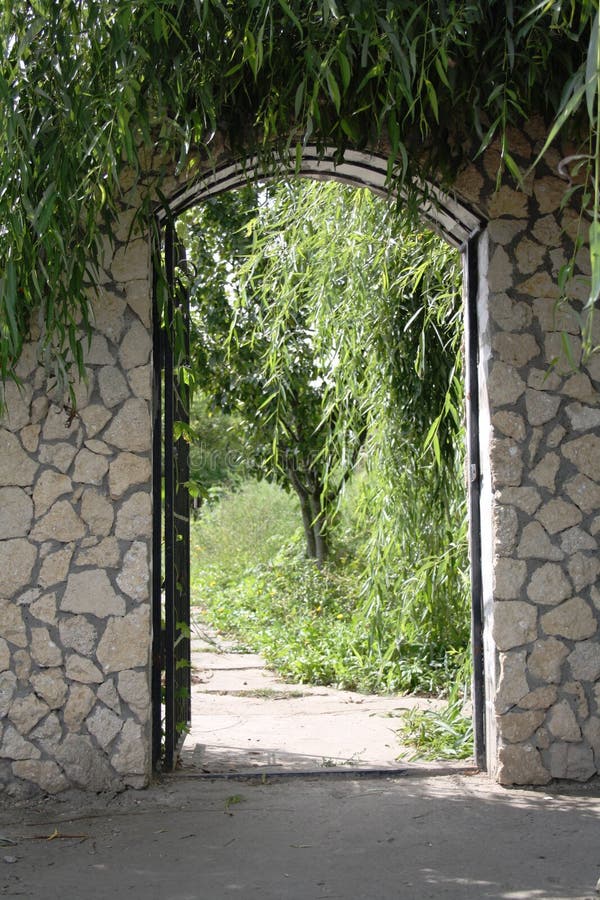 Open the Gate To the Garden Stock Photo - Image of stone, path: 15914718
