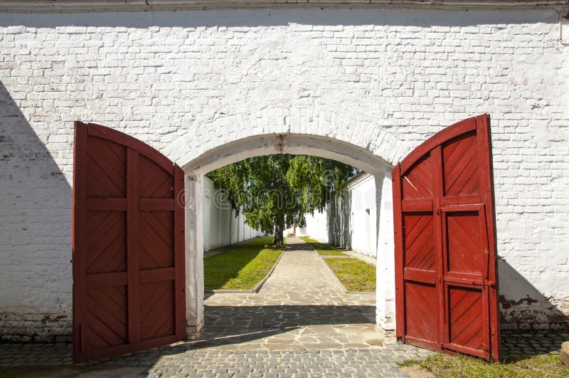 Open the gates stock photo. Image of open, wood, doors - 26056854