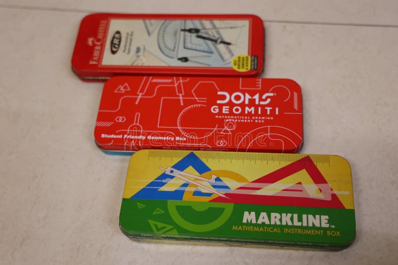 Back To School Concept Geometry Box Editorial Stock Photo - Image of ...