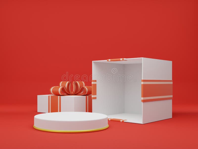 Open-GIFbox 3d-Darstellung. GIF-Box 3D-Abbildung Stock Abbildung ...