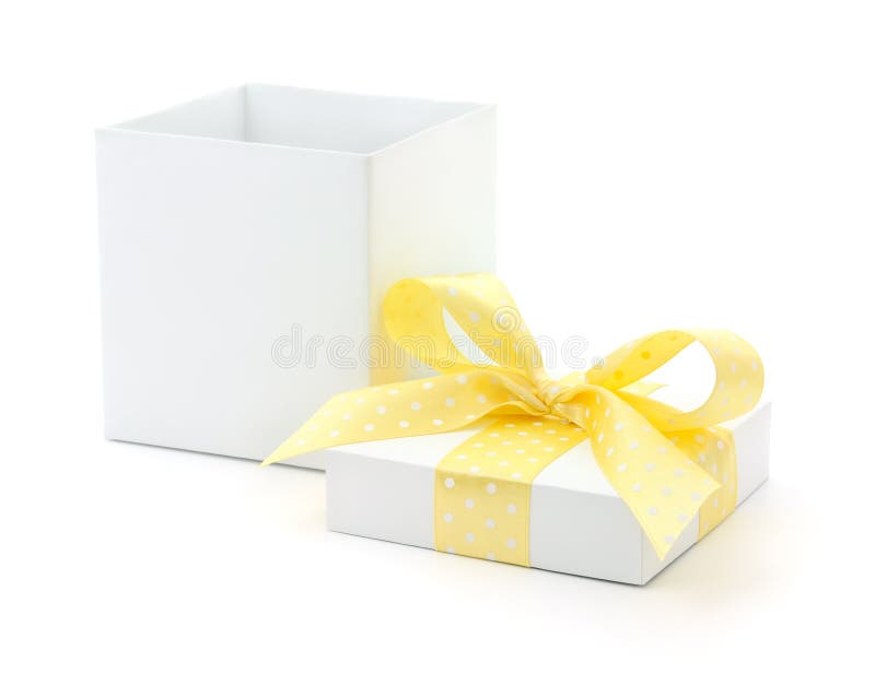 Open gift box stock photo. Image of surprise, yellow - 28286822