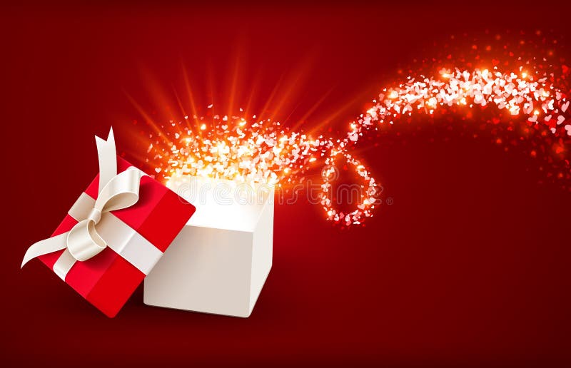 Open Gift Box stock vector. Illustration of present, design - 28727461