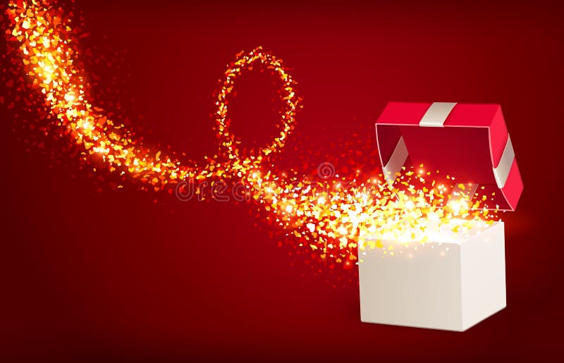 Open Gift Box stock vector. Illustration of present, design - 28727461