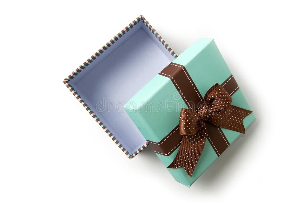 Open gift box stock image. Image of brown, gift, paper - 6235561