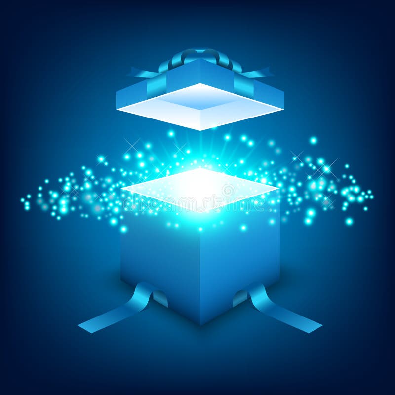 Open Gift Box Ray Light Stock Illustrations – 117 Open Gift Box Ray ...