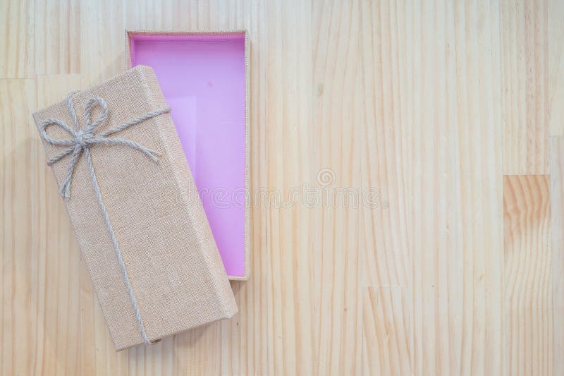 Open the Gift Box with Brown. Stock Photo - Image of cardboard, craft ...