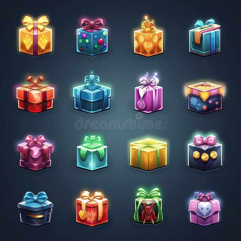 Open Gift Box Game Ai Generated Stock Photo - Image of design, icon ...