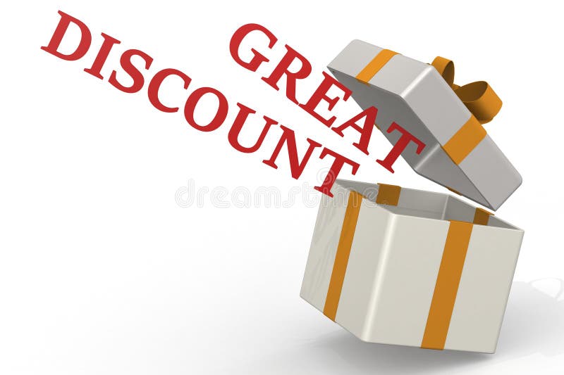 Open Gift Box with Lucky Draw Word Stock Illustration - Illustration of ...