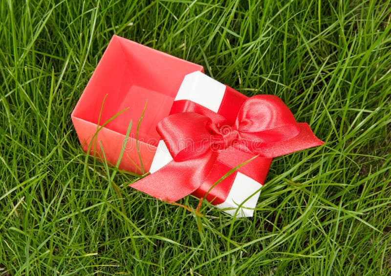 Open Gift Box on Green Grass Stock Image - Image of nature, craft: 36748621
