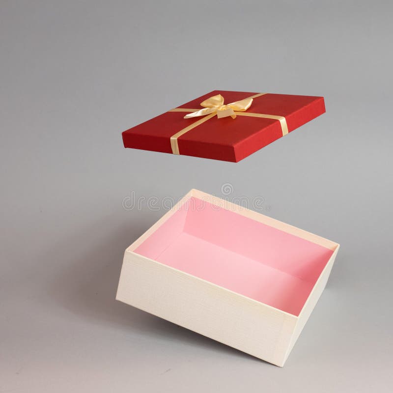Open Pink Gift Box Isolated on White Background Stock Photo - Image of ...