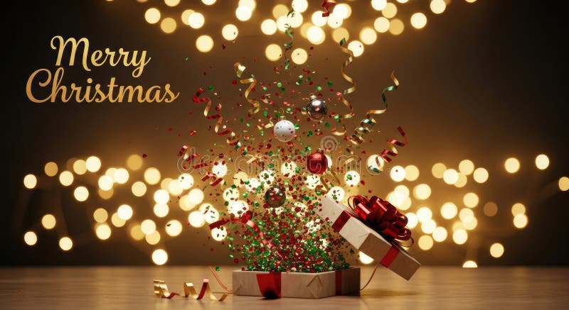 Merry Christmas Exploding Money Box Stock Photos - Free & Royalty-Free ...