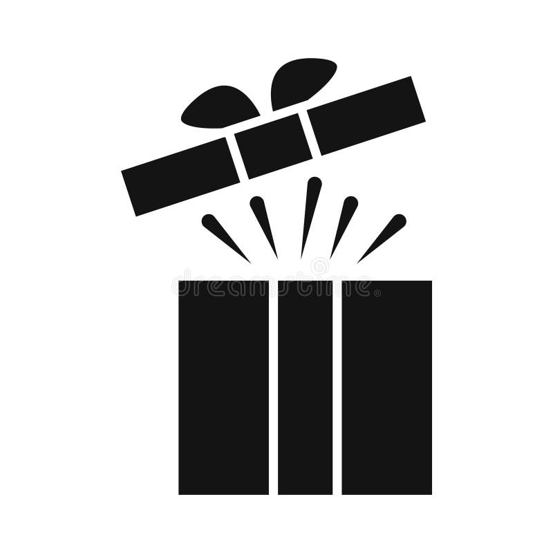 Open gift box icon stock vector. Illustration of design - 341313561