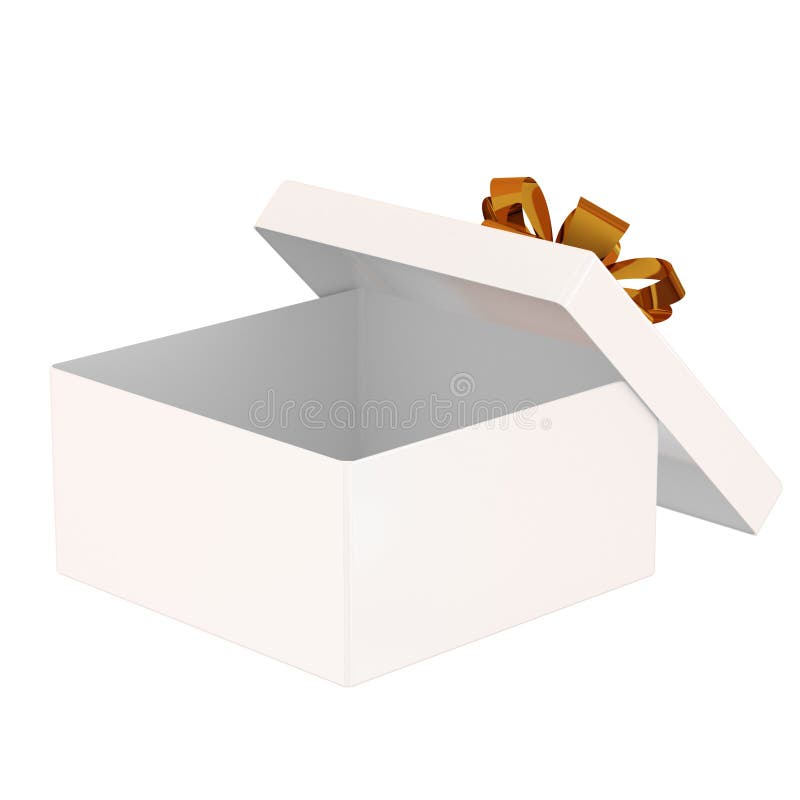 Open Gift Box. Isolated on a White Background Stock Illustration ...
