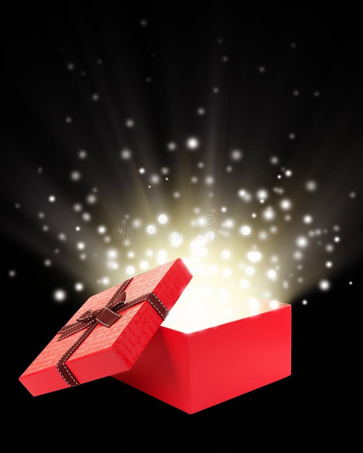 Open gift box stock image. Image of glow, design, glitter - 35645059