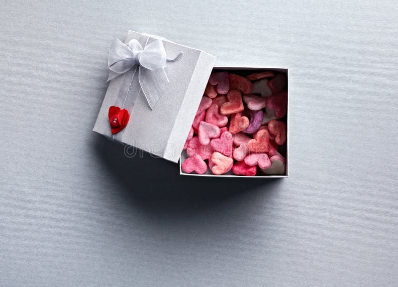 Open Gift Box Lots Cute Hearts Inside Stock Photos - Free & Royalty ...