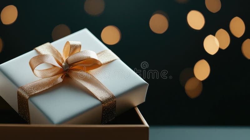 An Open Gift Box Reveals a Soft Light Emanating from within ...