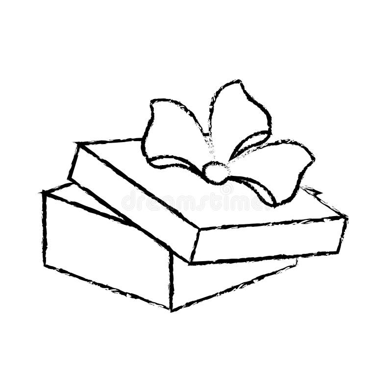Open Gift Box Drawing
