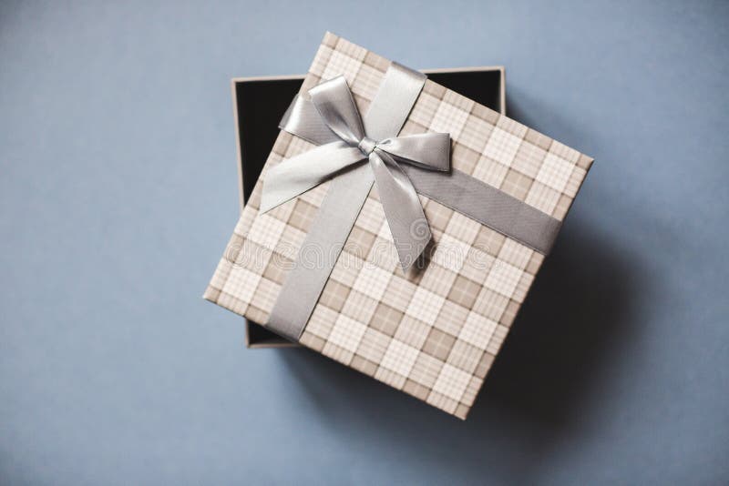 Open gift box top view. stock image. Image of birthday - 105186289