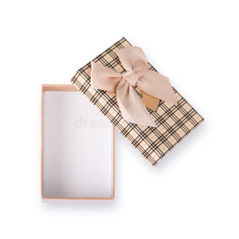Open Gift Box Top View on White Background Stock Photo - Image of paper ...