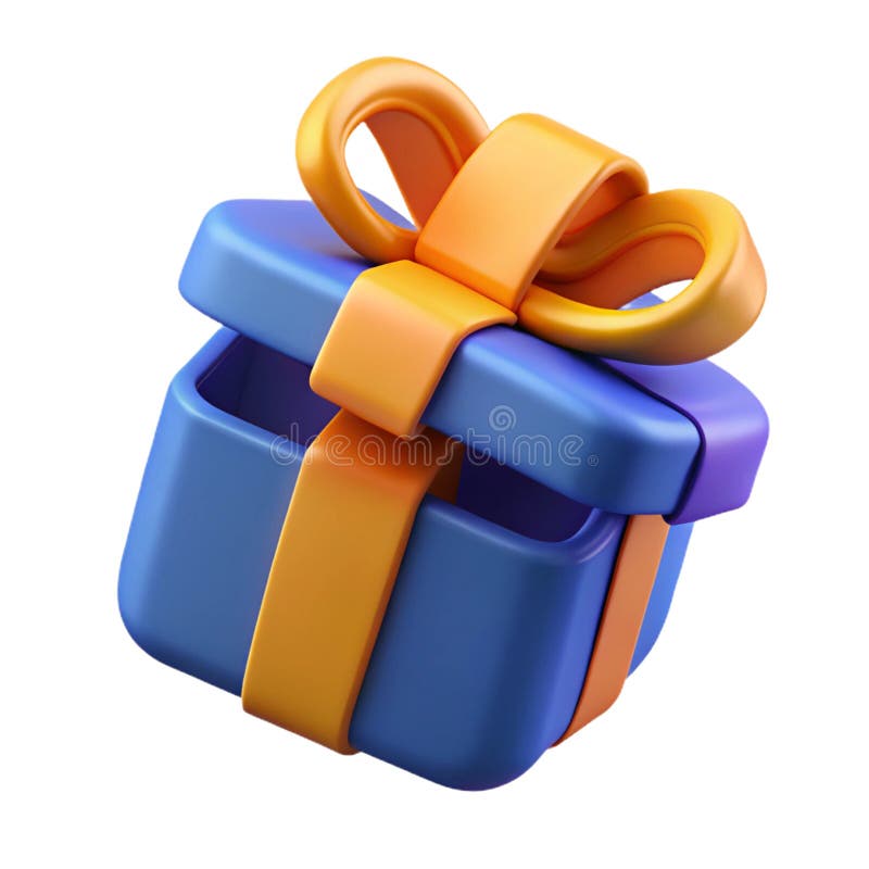 Open Gift 3D Icon Surprise and Celebration Symbol Stock Illustration ...