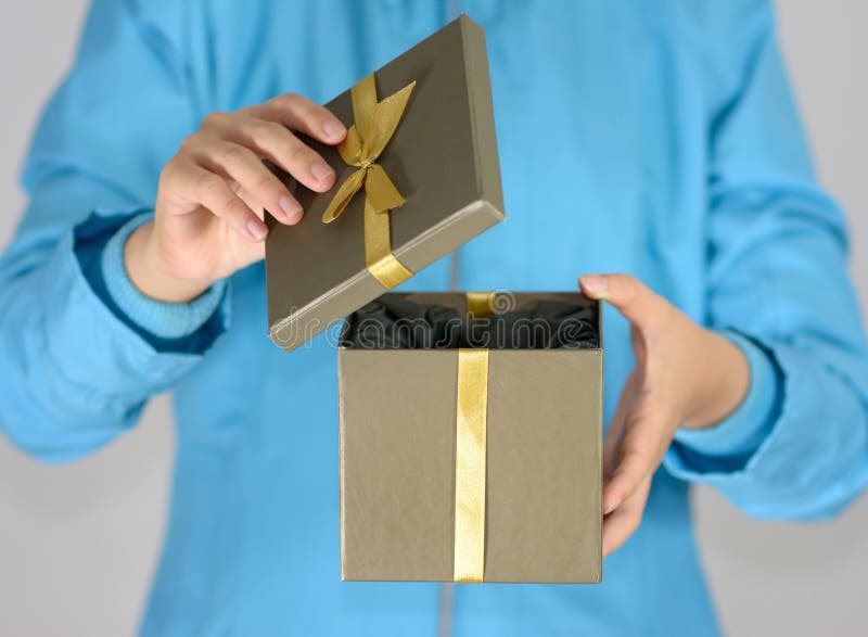 Open a gift stock photo. Image of birthday, closeup, relationship ...