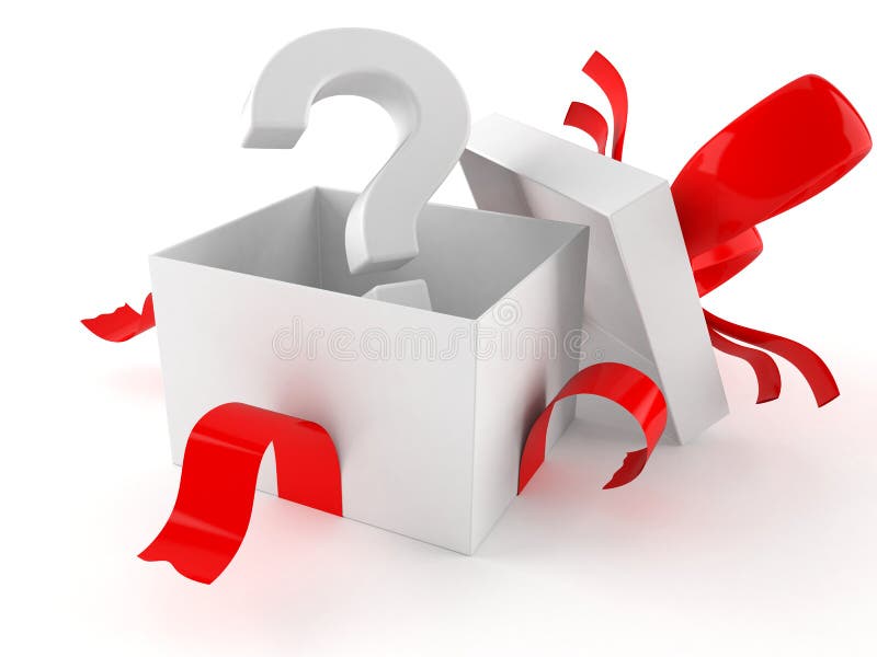 Gift Box With Question Mark Icon. Present. Vector Stock Vector ...
