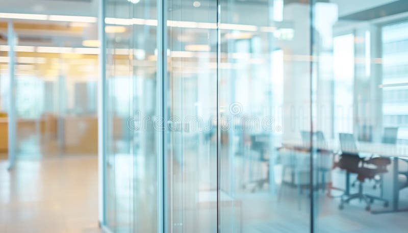 Blurry View Modern Office Glass Doors Windows Stock Photos - Free ...