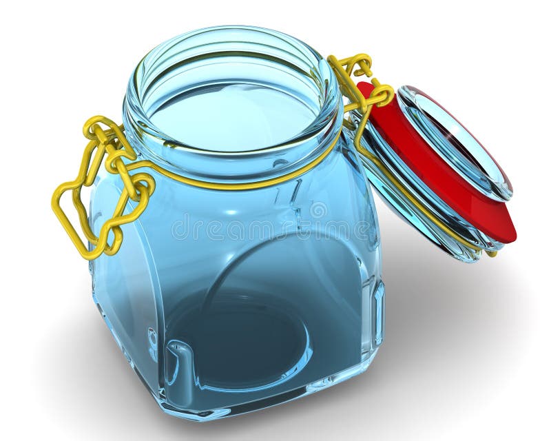 Open glass jar stock illustration. Illustration of glass - 82547425
