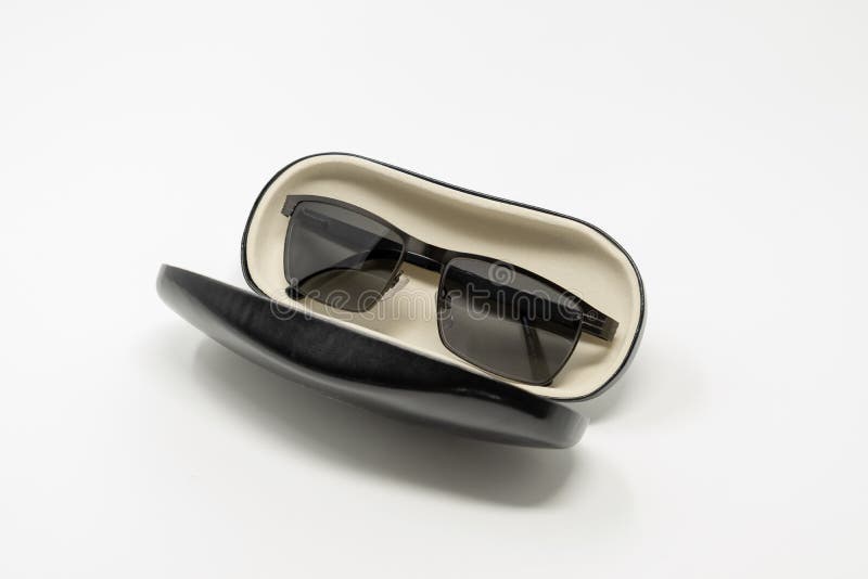 An Open Glasses Case, Containing a Pair of Sunglasses Stock Photo ...