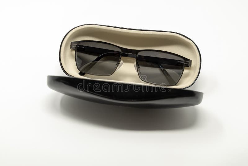 An Open Glasses Case, Containing a Pair of Sunglasses Stock Photo ...
