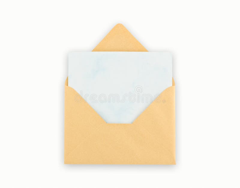 Open golden envelope. stock image. Image of courier, letter - 5857955