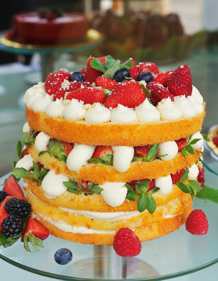 Open gourmet cake stock photo. Image of catering, pink - 98852994