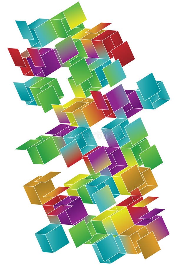 Open Gradient Cube Page Design Stock Vector - Illustration of orange ...