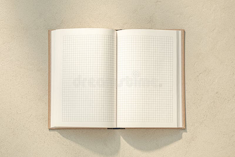 Open Graph Ruled Composition or Exercise Book or Notebook in Sunlight ...