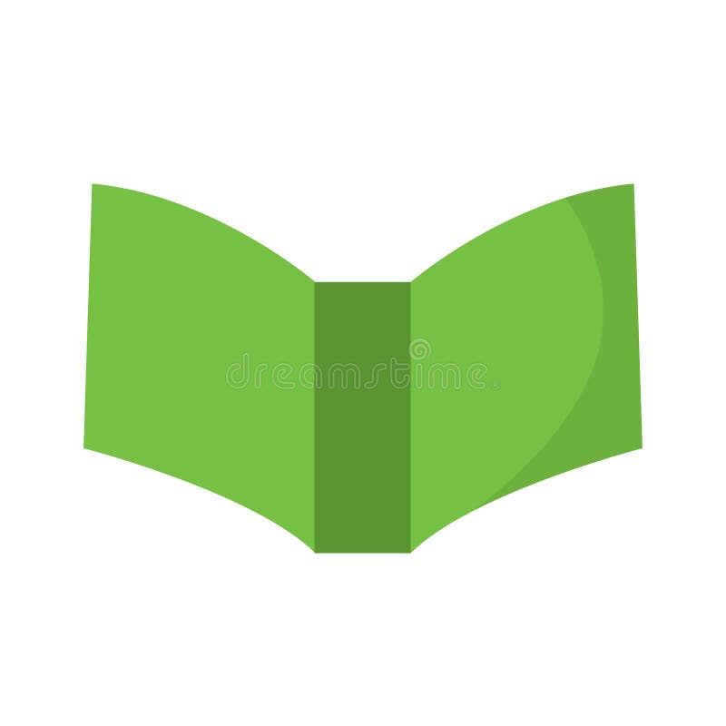 Open Green Book Icon. Vector Stock Illustration - Illustration of ...