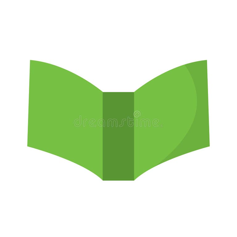 Open Green Book Icon. Vector Stock Illustration - Illustration of ...