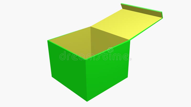 Open green box stock illustration. Illustration of container - 44873598
