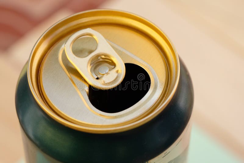 An open green tin can. stock photo. Image of product - 161973466