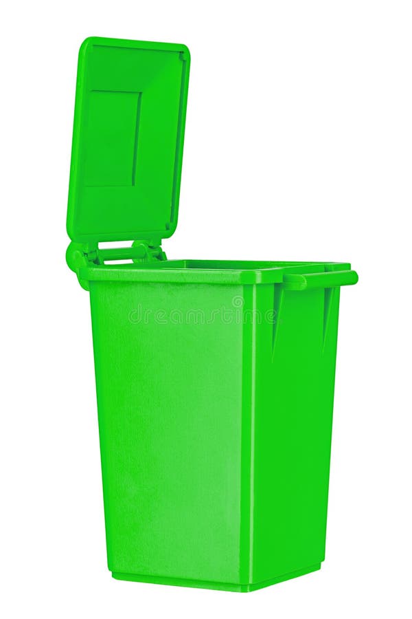 Open trash bin stock photo. Image of green, paper, empty - 169693954