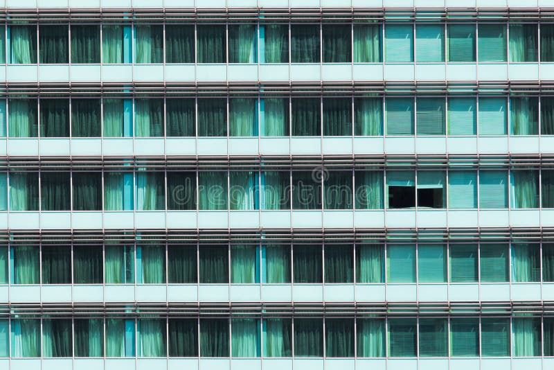 Open Green Window Glass Wall Stock Photo - Image of commercial, high ...
