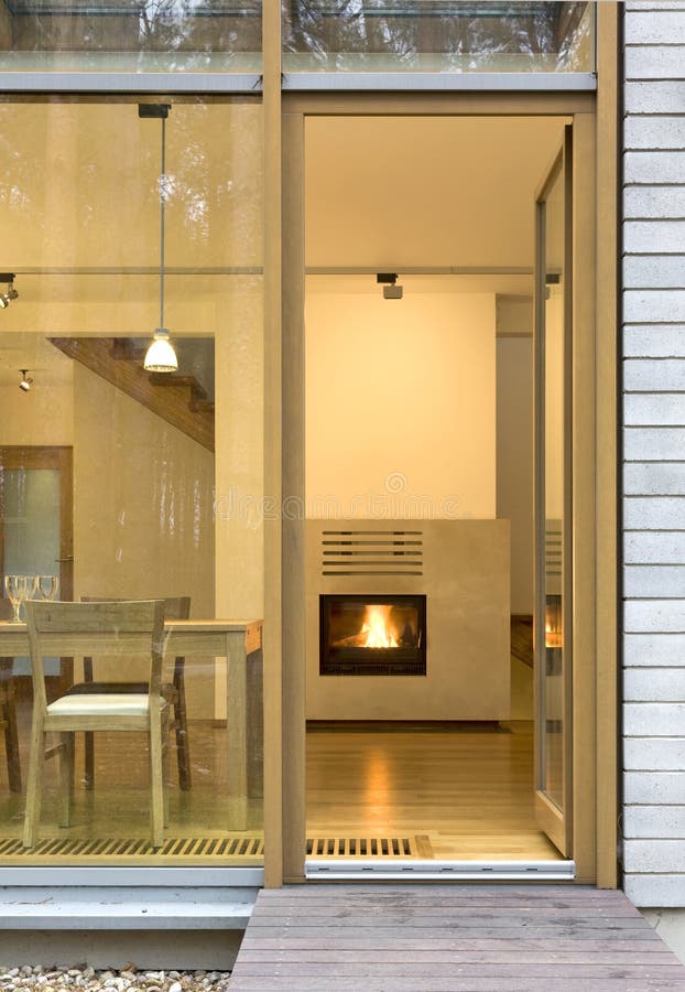 Open haard stock foto. Image of huis, ontspan, binnenlands - 4382246