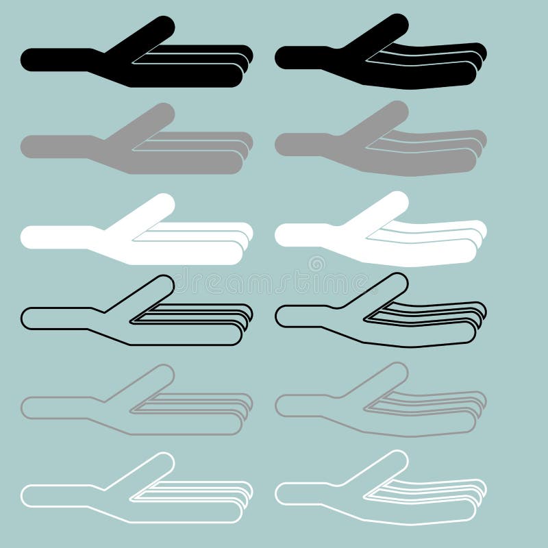 Open Hand Black Grey White Icon. Stock Vector - Illustration of gesture ...