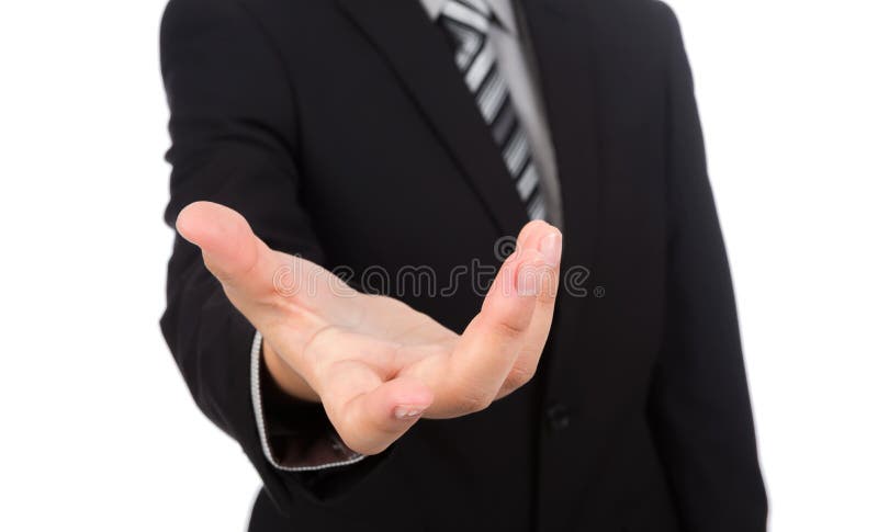 Open Hand Over Nature Background Imagination Stock Image - Image of ...